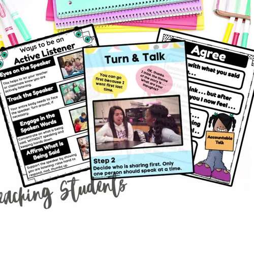 Bundle Speaking & Listening Skills Active Listening Turn & Talk ...