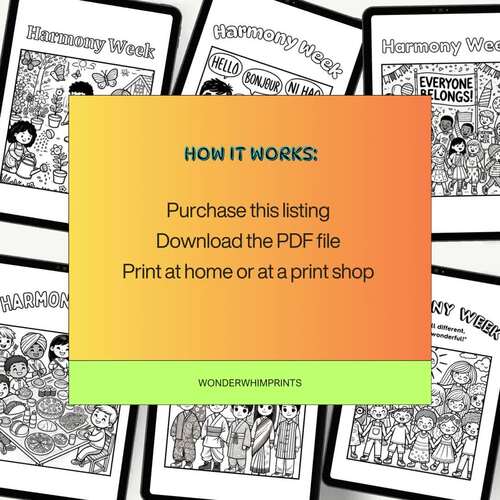 Harmony Week Coloring Pages – Celebrate Diversity & Inclusion | TPT