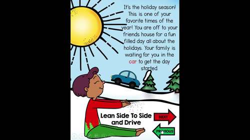 Holiday Themed Digital Movement Story by Pink Oatmeal | TPT