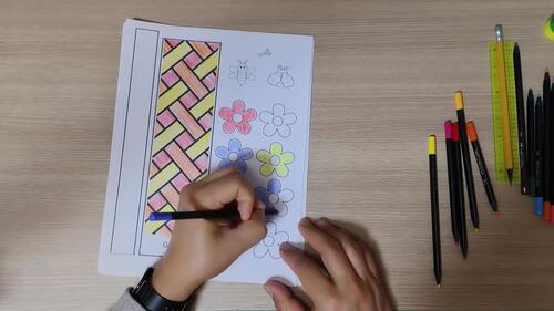 Spring Basket Craft Template|Cut and Paste Flower Basket Easter Activity