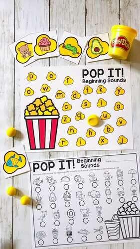 Pop It Smash Game for Beginning Letter Sounds - Beginning Sound Activities