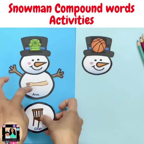 Winter Snowman Compound Words activity | Winter Literacy Activities