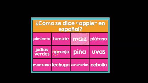 Day of the Dead | Día de los Muertos Spanish Food Vocabulary Boom Cards