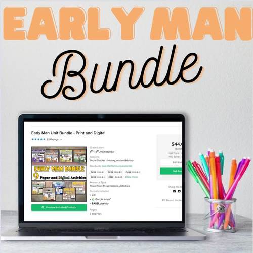 Early Man Unit Bundle - Print and Digital 50% by History from the Middle