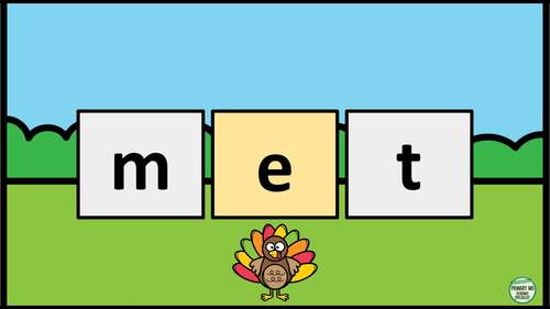 Thanksgiving Phonics | CVC Digital Blending Boards | Google Slides ...