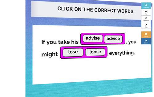 Commonly Confused Words, Level 1, BOOM CARDS by Miss Mary in Florida