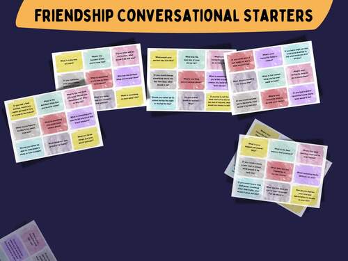 90 Conversational Starters | Friendship Ice-Breaker | Social Skills ...