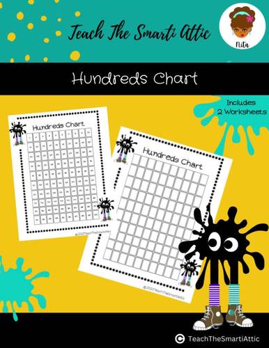 Hundreds Chart: 2 Worksheets (Blank Chart Included) by Teach The Smarti ...