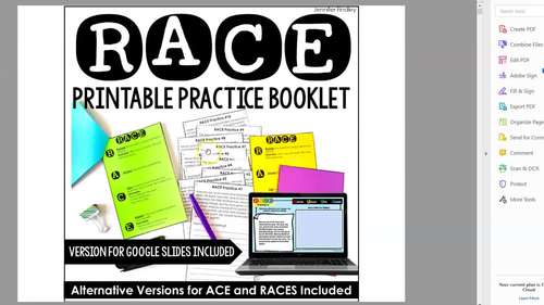 RACE Strategy Practice - Print and Digital *INTRODUCTORY* RACE Practice