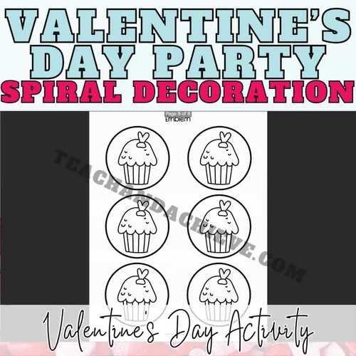 February Craft, Valentine's Day Spiral Craft Hanging Streamer Decor for ...