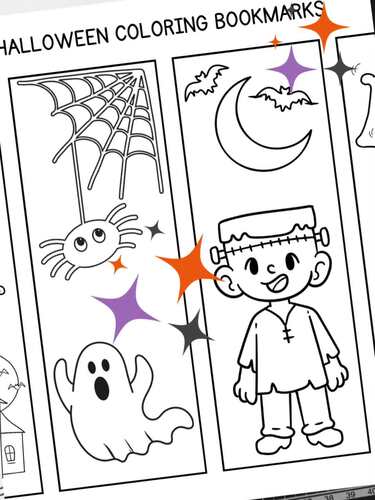 Halloween Coloring Bookmarks Pack - 30 Designs - Ready to Print - DIY ...