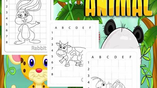 How To Draw Animals Activity Coloring Book For Kids| Cute Animals ...