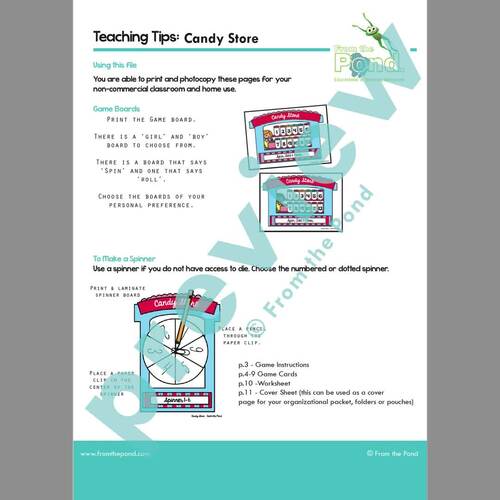 Addition Game - Candy Store - Alternative Addition Combinations | TPT