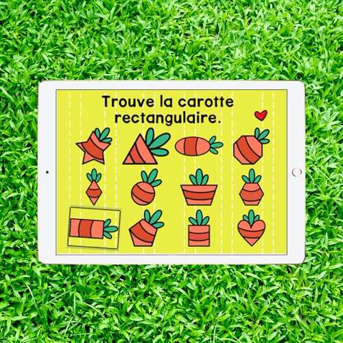 Trouve le rectangle avec audio | Vocabulaire du printemps | Cartes Boom