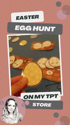 Easter Egg Hunt - Music Note Value Game - Music Math & Rhythm Match