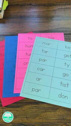 Independent Decoding Practice: The Syllable Card Game by The Productive ...