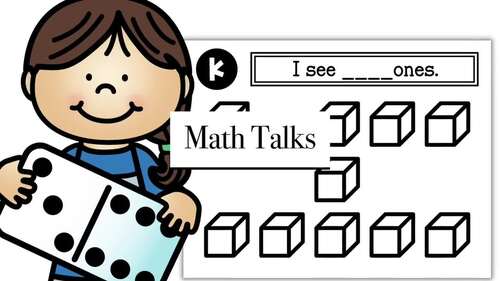 Kindergarten Math Subitizing Numbers to 10 Task Cards for Number Talks