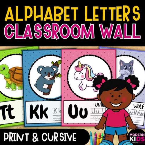 Bright Large Alphabet Letters Classroom Wall or Bulletin Board - Print ...
