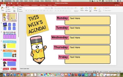 Back to School PowerPoint Templates | Daily Class Slides | TpT