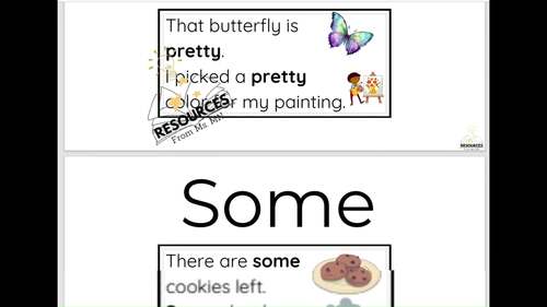 Open Court Sight Word & Sentences Slideshow/Flashcards- Unit 6 (1st gr)