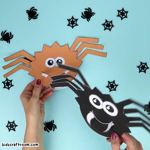 Rocking Spider Craft - Halloween Spider- Spider Activity by Kids Craft Room