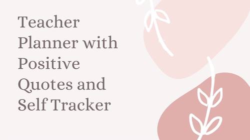 Watercolor Floral Teacher Planner with Person Self Reflection ...