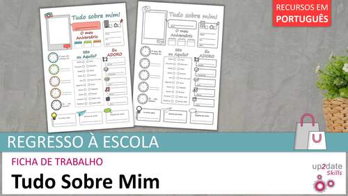 Tudo Sobre Mim (All About Me) Back-to-School Activity in Portuguese