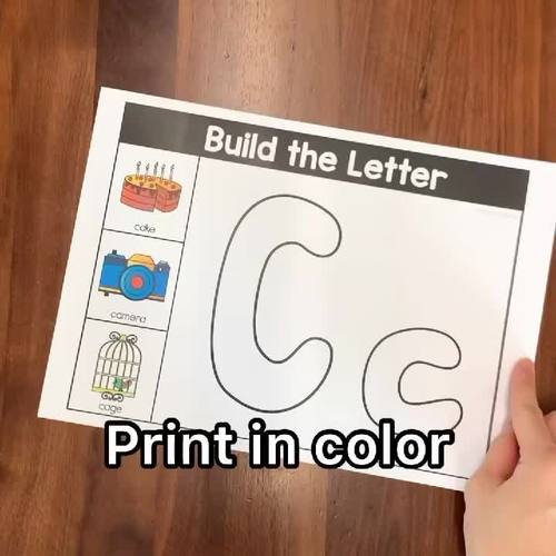 Alphabet Playdough Mats - Beginningn Sound Build the Letter Mats