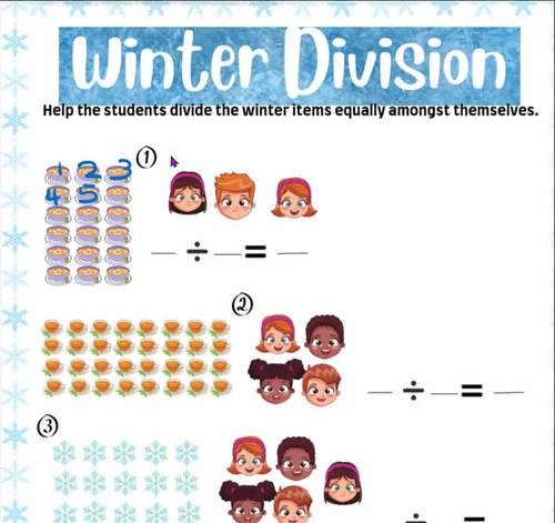 Winter Division by Attainable Academics | TPT