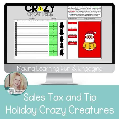 Sales Tax and Tip Holiday - Christmas - Self-Checking Google Sheets ...