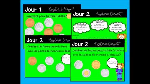 20 Days of Math FRENCH (Financial Literacy) by French Adventures