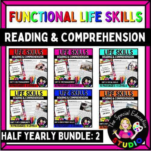 BUNDLE Differentiated reading & comprehension passages functional life ...