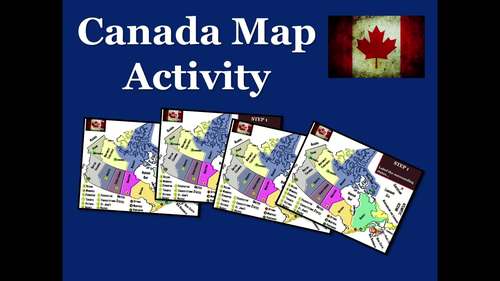 CANADA Map Activity - follow-along PowerPoint with blank map handouts