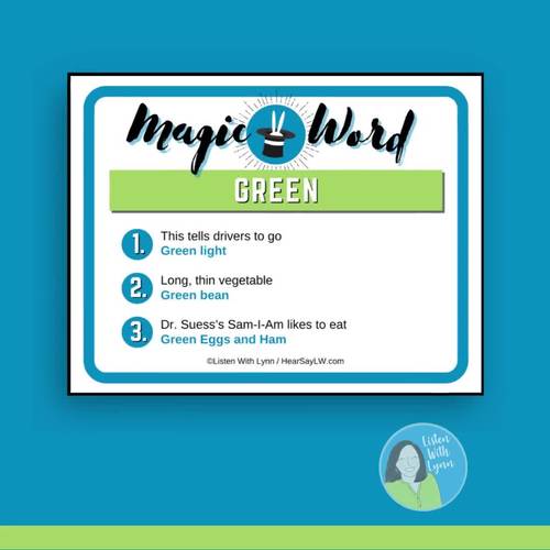 Magic Word AUDITORY ASSOCIATION Listening, Language Vocabulary DHH ...