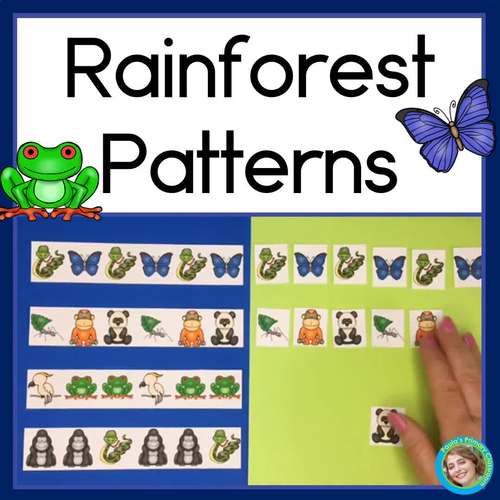 Rainforest Theme Patterns Activity Cut & Paste Math Patterning ...