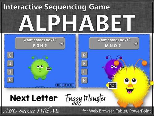 Alphabet Sequencing Letters Interactive Alphabet Game {Monsters}