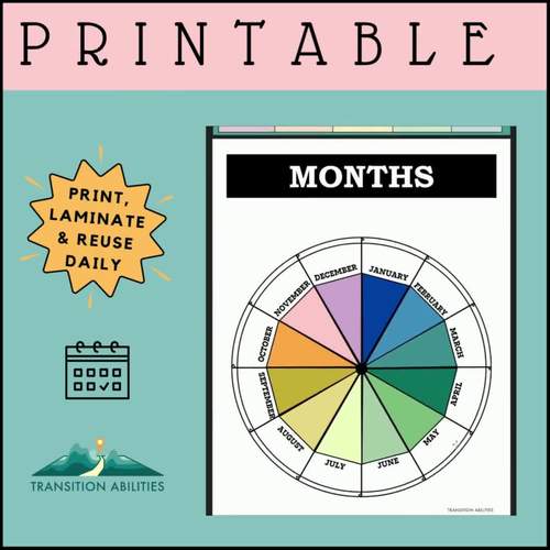 SPED Calendar Skills Bundle | Days of Week + Months of Year Morning ...