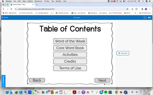 No Core Word of the Week AAC Boom Cards™ by Michelle's Communication Corner