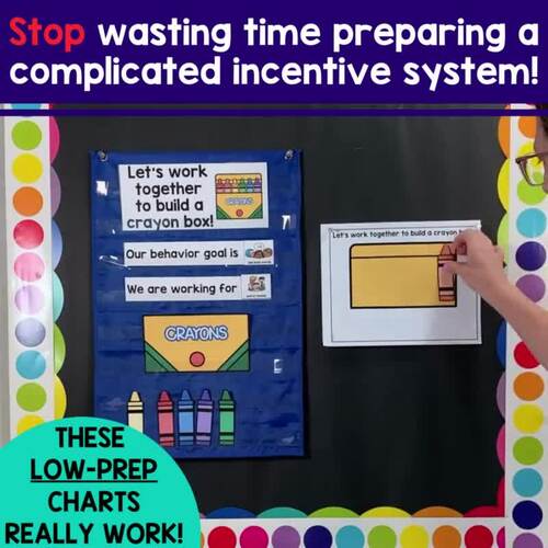 Whole Class Reward System Build a Reward™ Crayon Behavior Chart | TPT