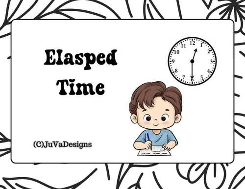 Elapsed time Word Problems Worksheet task cards Analog clock 3rd Grade ...