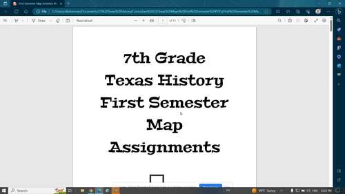 Texas History Map Activities | Semester 1 | 7th Grade by Texas History ...