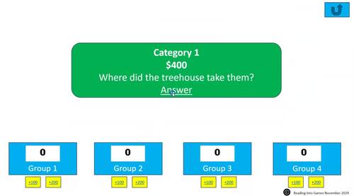 Dinosaurs Before Dark by Mary Pope Osborne Jeopardy Activity | TPT