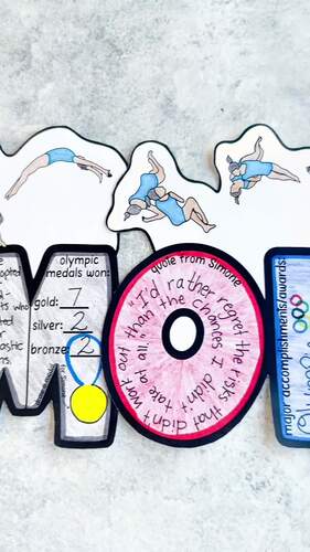 Simone Biles | Black History Month Craft, Activity, Project, Bulletin Board