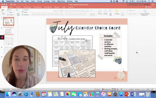 Choice Board for Creativity- summer choice board- summer learning- JULY