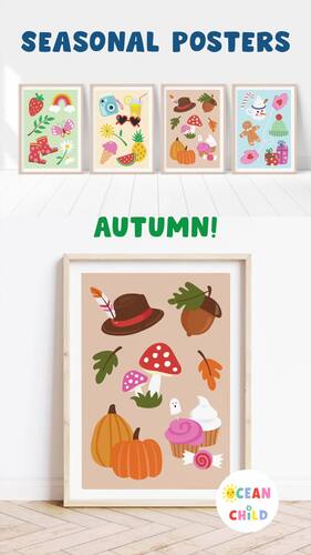 Printable Classroom Decor Spring, Summer, Fall and Winter Posters ...