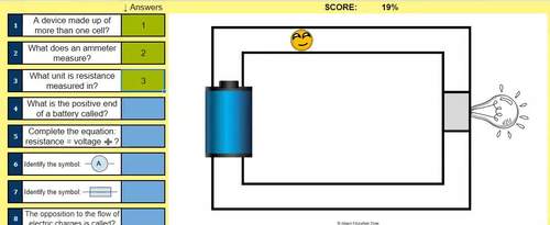 Simple Electrical Circuits Digital Google Sheetsᵀᴹ and Print Activity