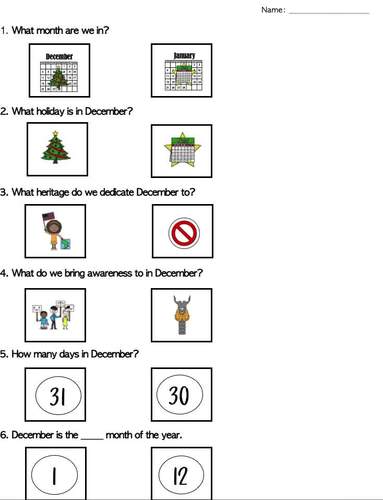 December Reading Comprehension Special Education by ALL ABOUT SPED with ...