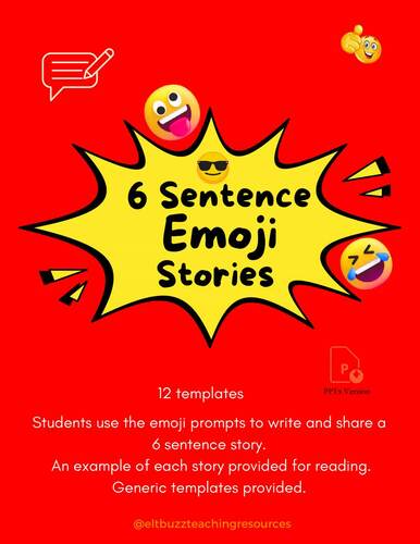 6 Sentence Emoji Stories. Writing. Creative Writing. Storytelling. ELA ...