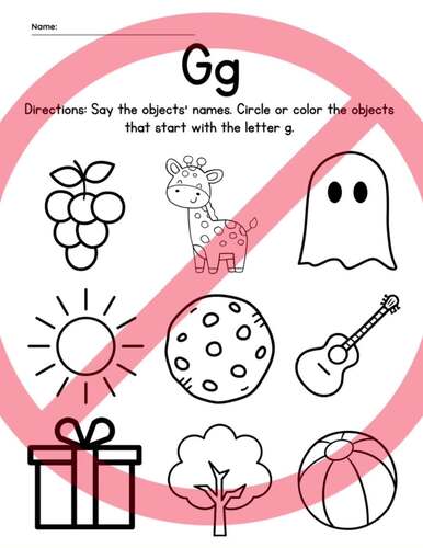 Beginning Sound/ Letter Identification Worksheets by TeachingWithMsEaster