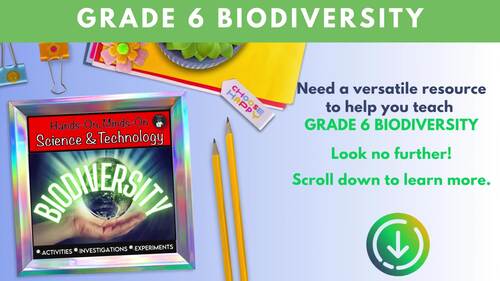 GRADE 6 BIODIVERSITY - PRINTABLE UNIT - 2022 ONTARIO SCIENCE | TPT